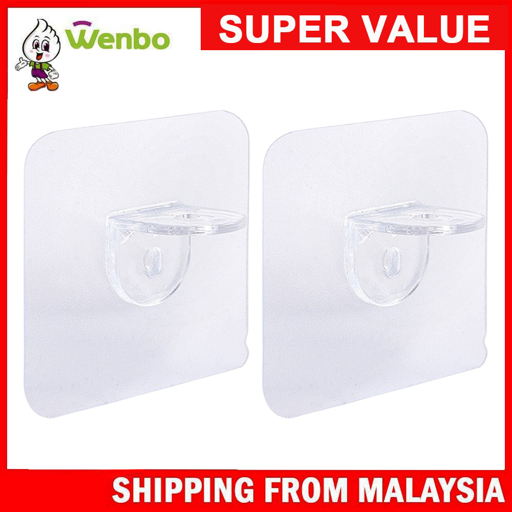 Wenbo Cangkuk Support Adhesive Wall Hook Support Sticker Bracket Strong ...