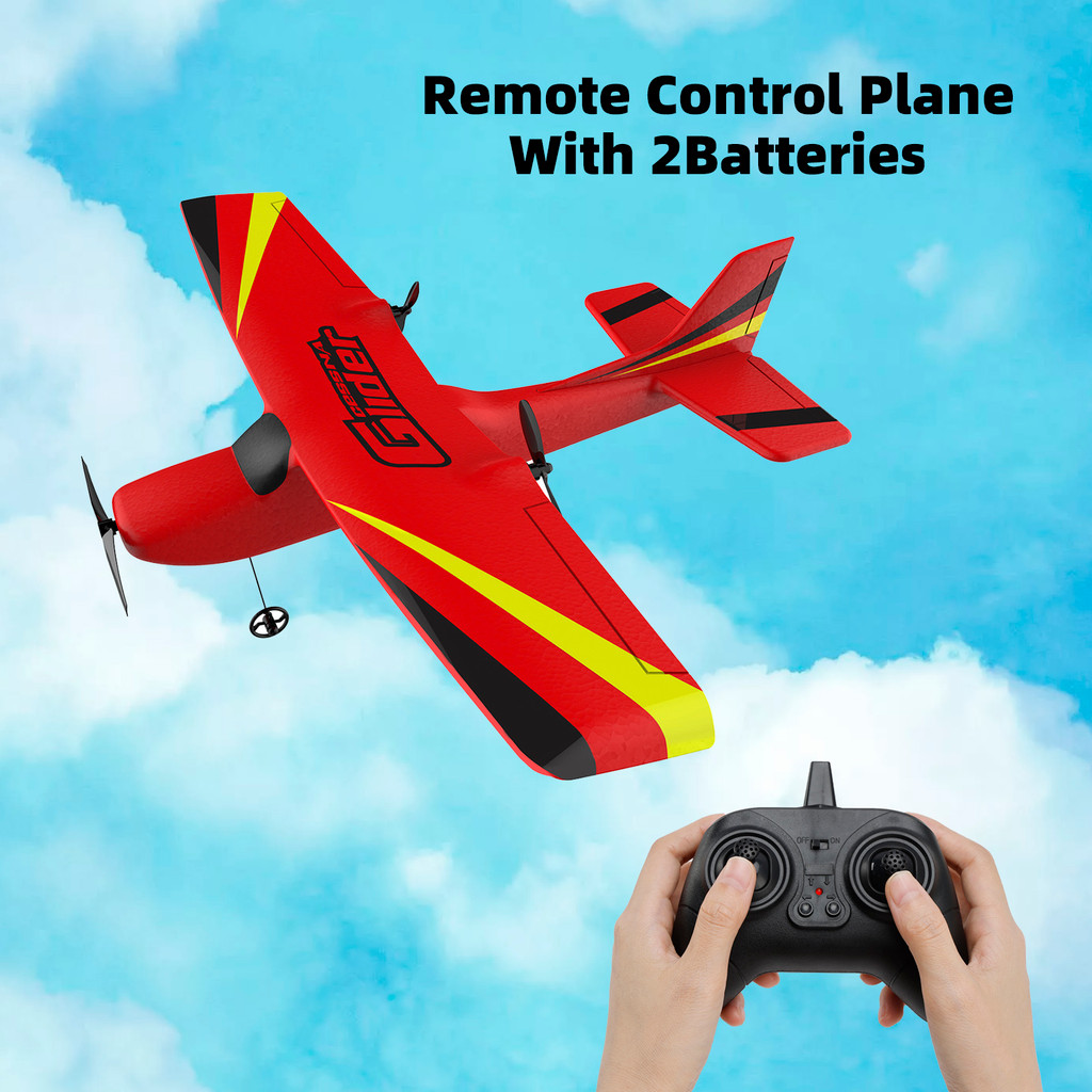 Red RC plane 2 channel RC airplane Aeroplane toys Kapal terbang mainan ...