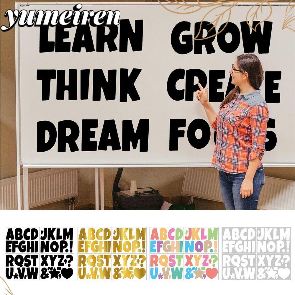 YUMEIREN Notice Board Stickers, Waterproof Colorful Letter Stickers ...