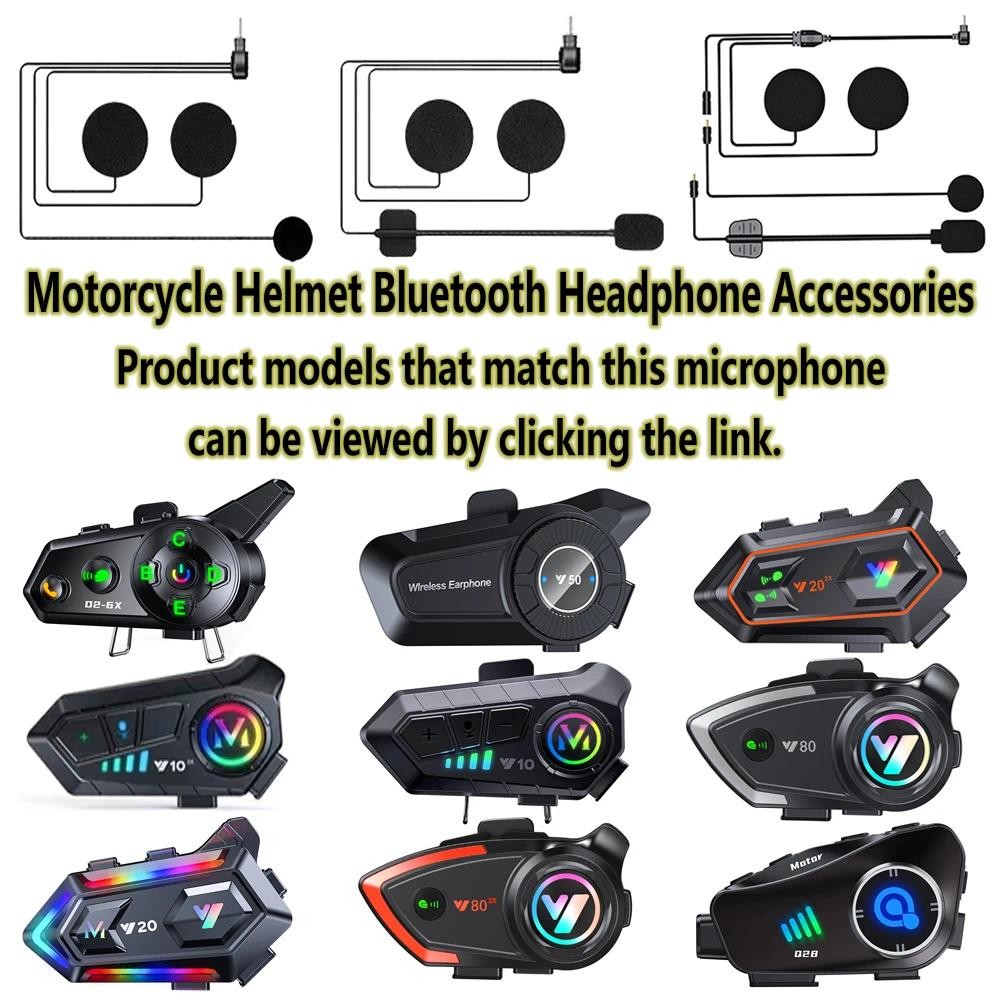 Motorcycle Helmet Bluetooth Headset Intercom Microphone Universal ...