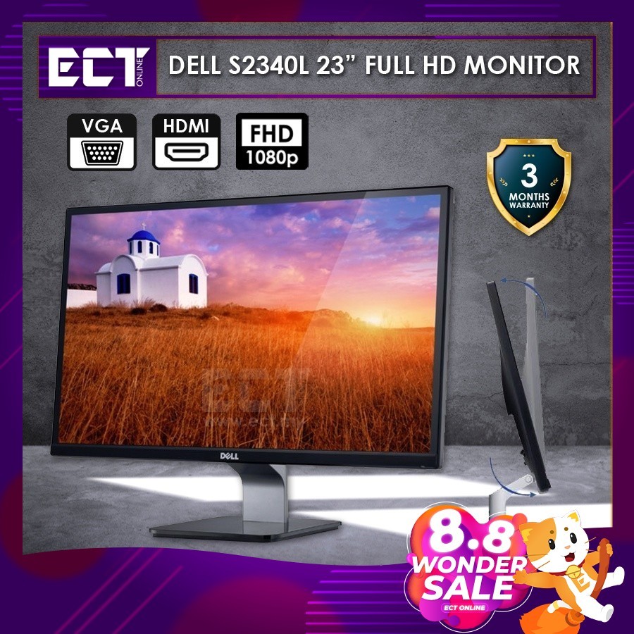 (Refurbished) Dell S2340L 23" FHD (1920X1080) LED Monitor | Shopee Malaysia