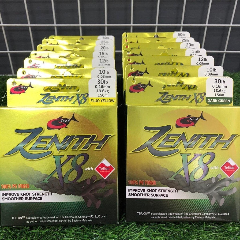 G-TECH ZENITH X8 100% PE FIBER 150M FISHING LINE | Shopee Malaysia