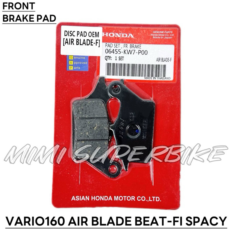 FRONT BRAKE PAD HONDA VARIO160 ABS BEAT FI SPACY AIR BLADE VARIO 160 ...