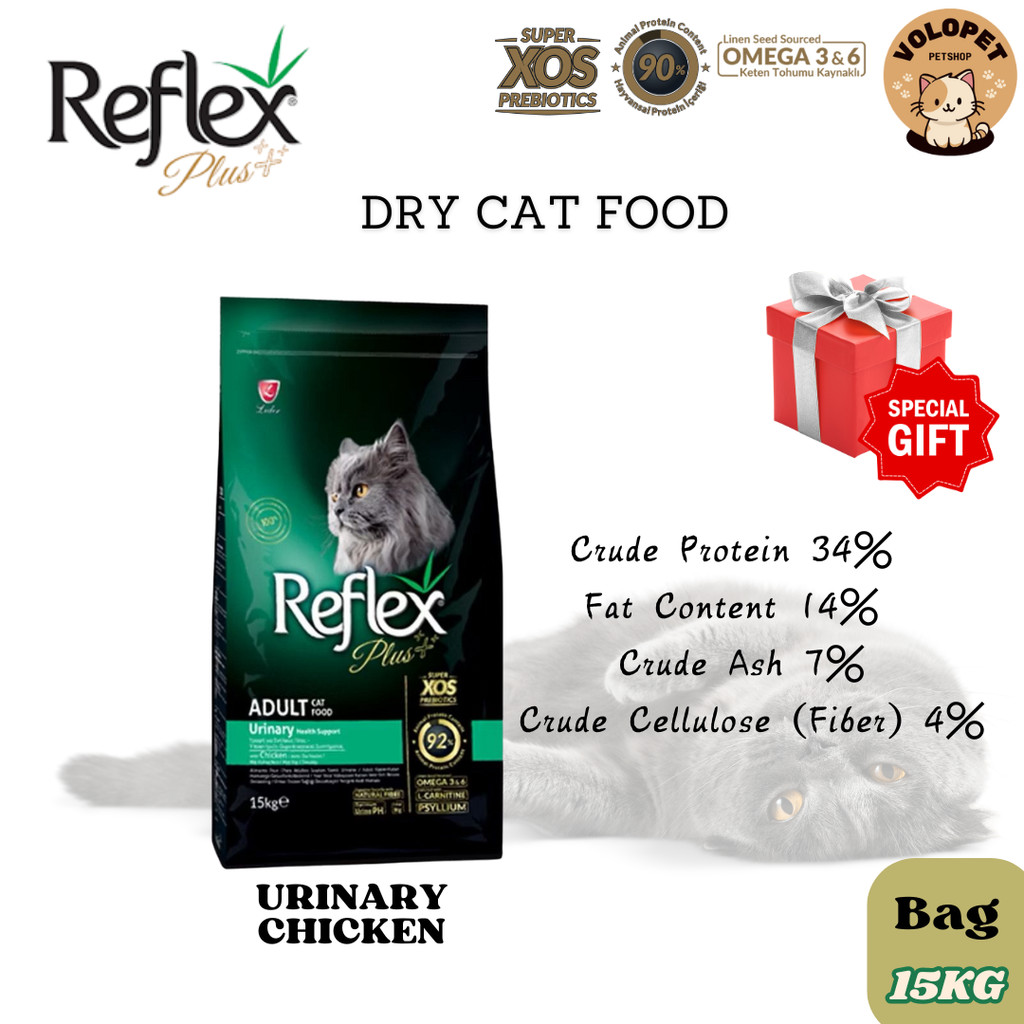 Reflex Plus Super Premium / Urinary Chicken Cat Food (15KG) | Shopee ...