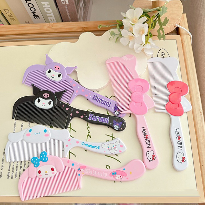 AFMY Sanrio Hello Kitty Comb Cinnamoroll Kuromi Dense Tooth Comb My ...