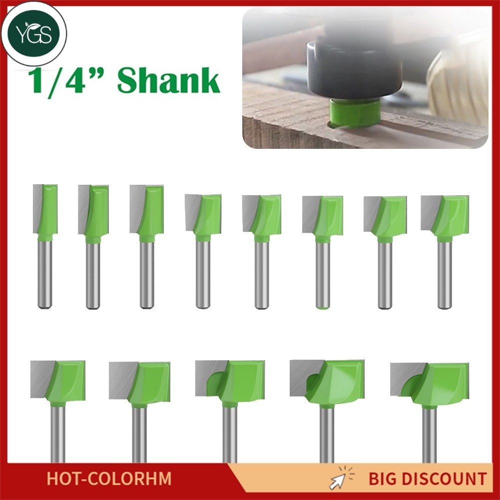 YGS Cleaning Bottom Router Bit 6.35mm Shank Milling Cutter Engraving ...