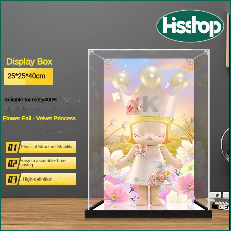 Acrylic display case,Royal Molly 400% Display Box,25*25*40cm model box ...