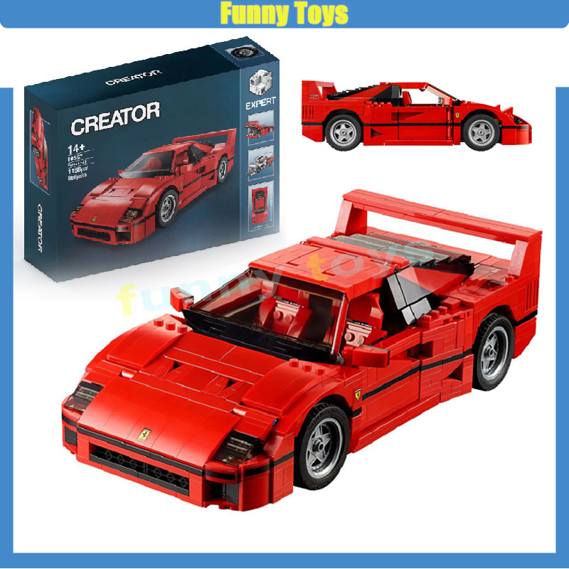 10248 Ferrari F40 Building Blocks Classic Racing Red Super Car Gifts ...