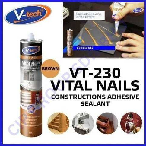 VT-230 Vital Nails Sealant - Wainscoting, X Bond, Max Bond, Silicone ...