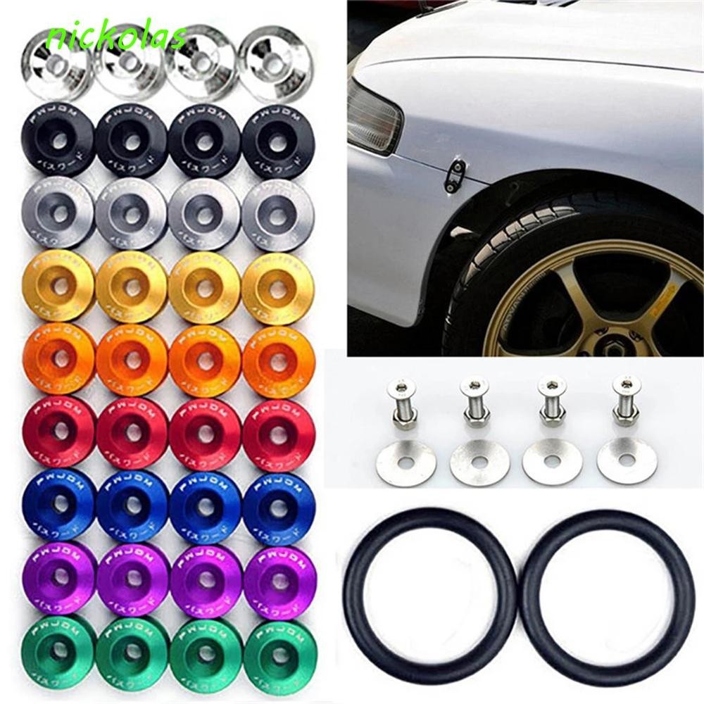 NICKOLAS Car Bumper Fasteners Aluminum Rear Bumper Hatch Cover Front ...