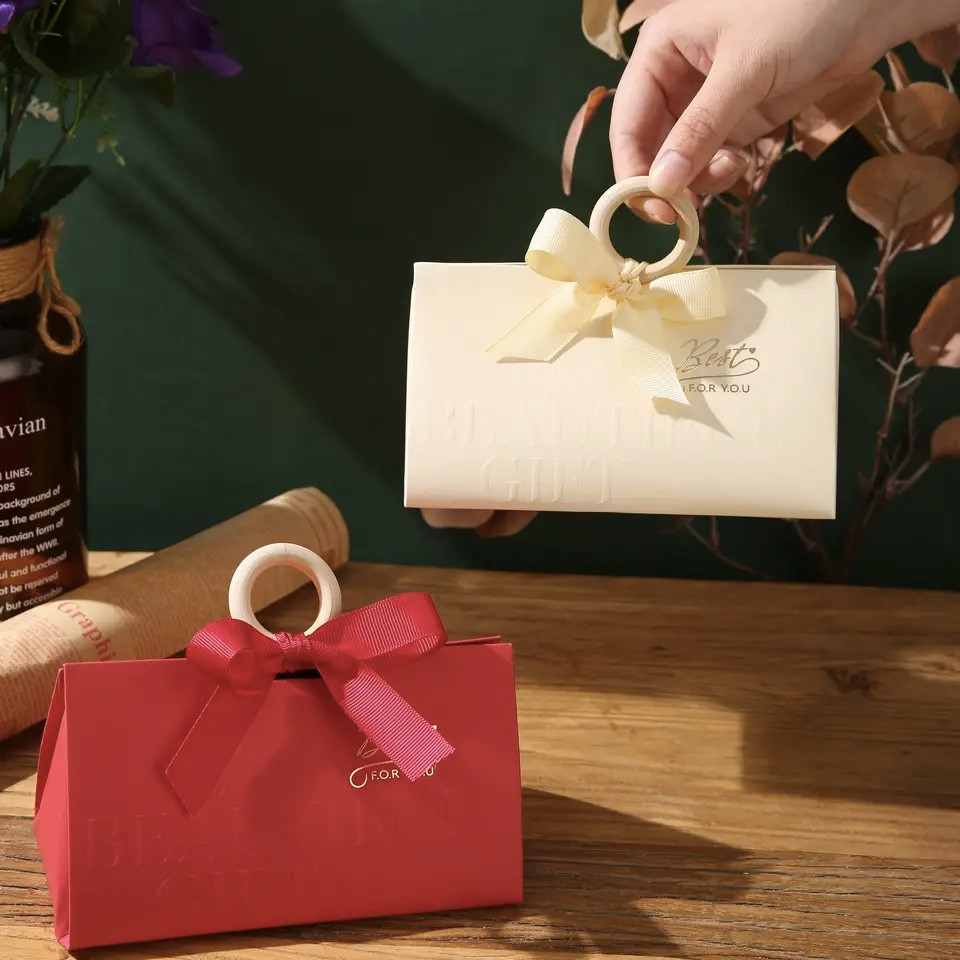 Wooden Ring Ribbon Candy Box | Candy Sweets Chocolate Gift Box | Party ...