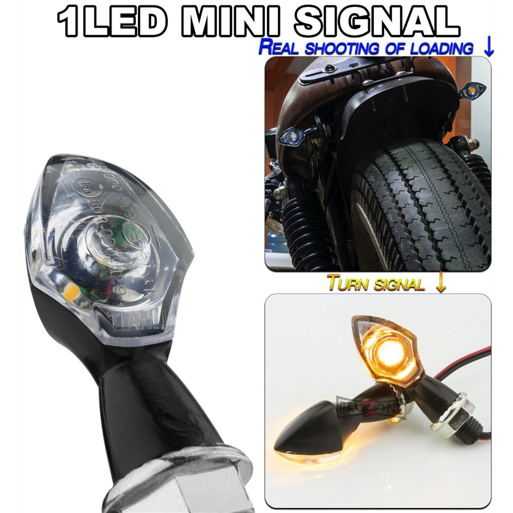 READY STOCK 1 LED MINI TURNING SIGNAL OLD SKOOL RETRO 2 WIRE | Shopee ...