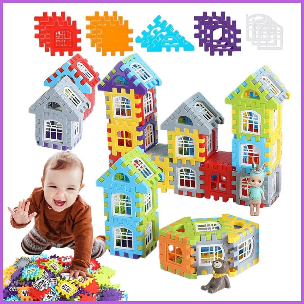 Building Block For Kids STEM Building Toys Colorful Interlocking ...