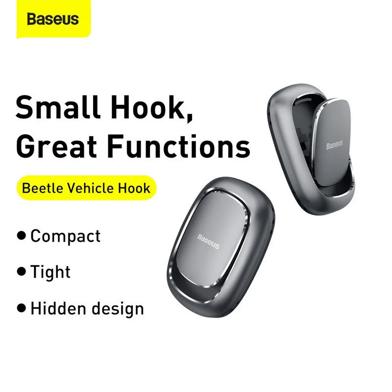 Baseus 2Pcs Car Clips USB Cable Organizer Storage Car Hook Car Sticker ...