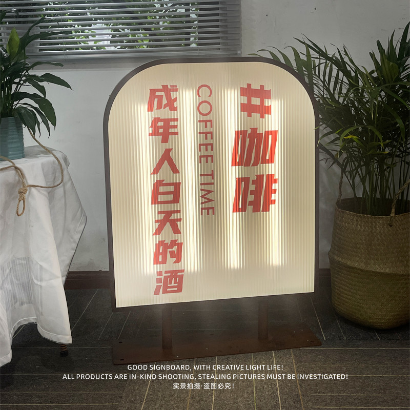 Customized Signboard Light Box Indoor Outside American Style Floor ...