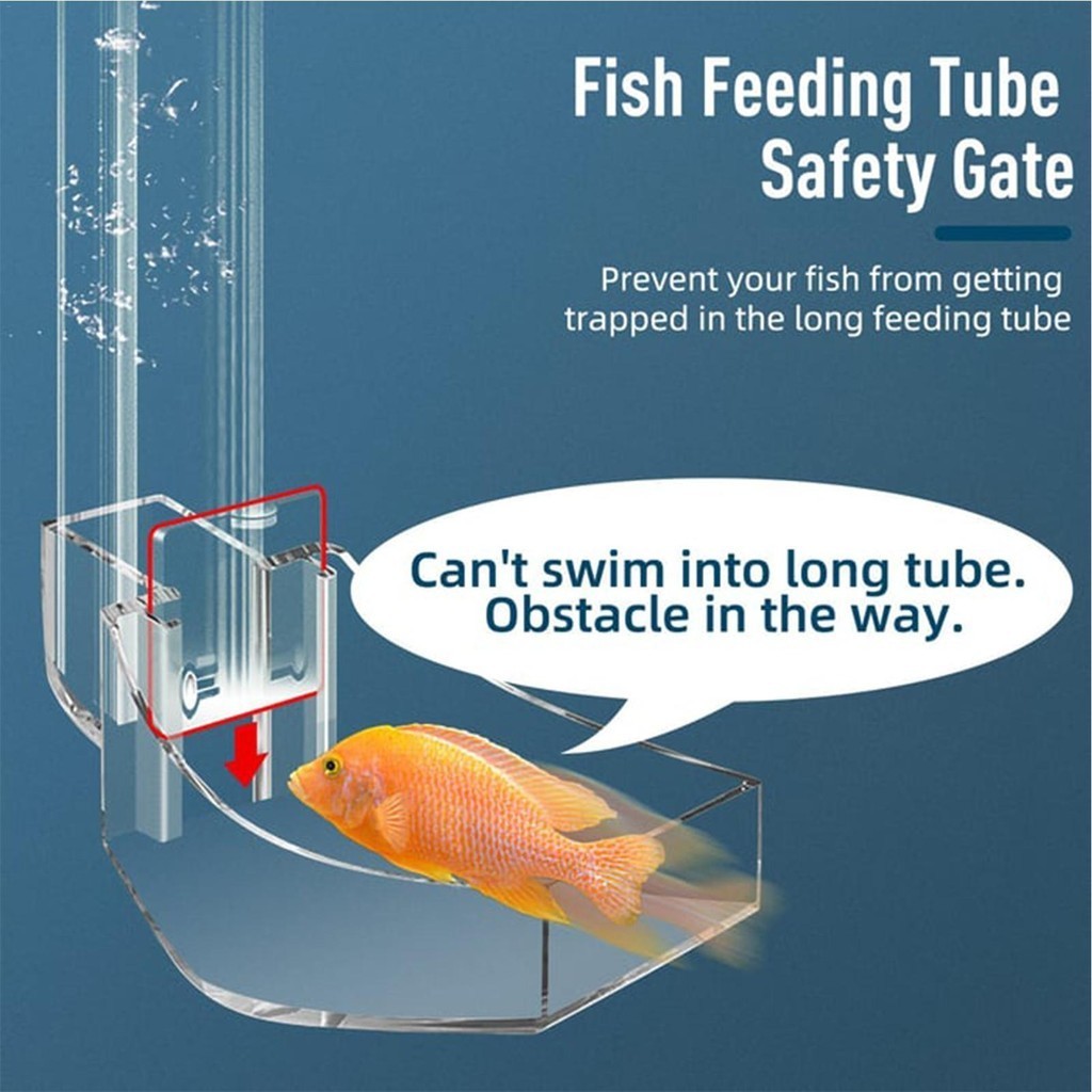 Aquarium Feeding Tube Transparent Feeding Plate Set Aquarium Fish ...