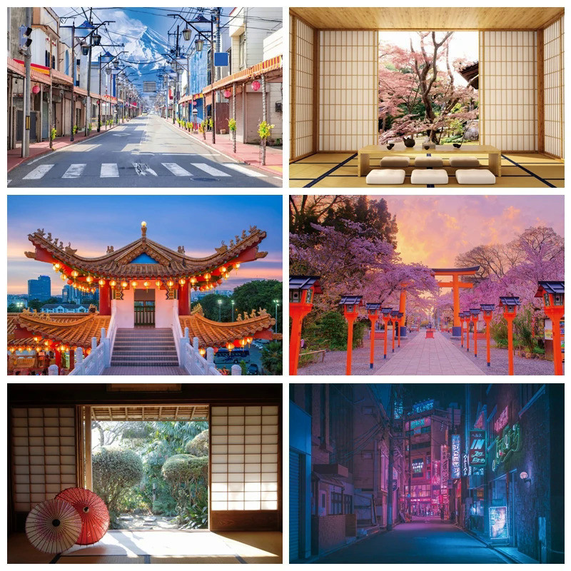 Custom wallpaper mural Japanese Style Landscape Backdrop Photozone Baby ...