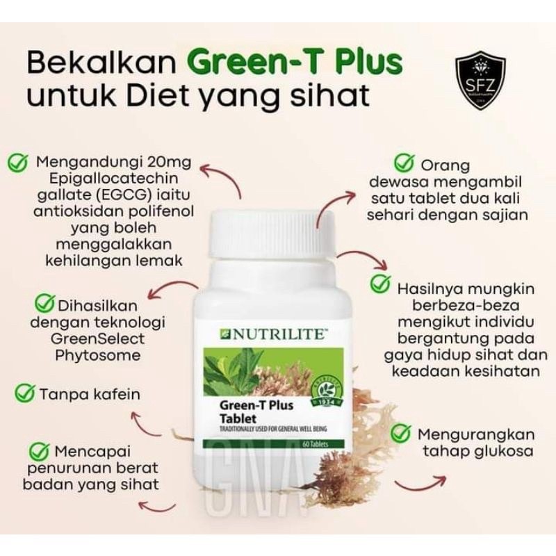 Amway Nutrilite Green T Plus (Trial Repacked 30Biji) | Shopee Malaysia