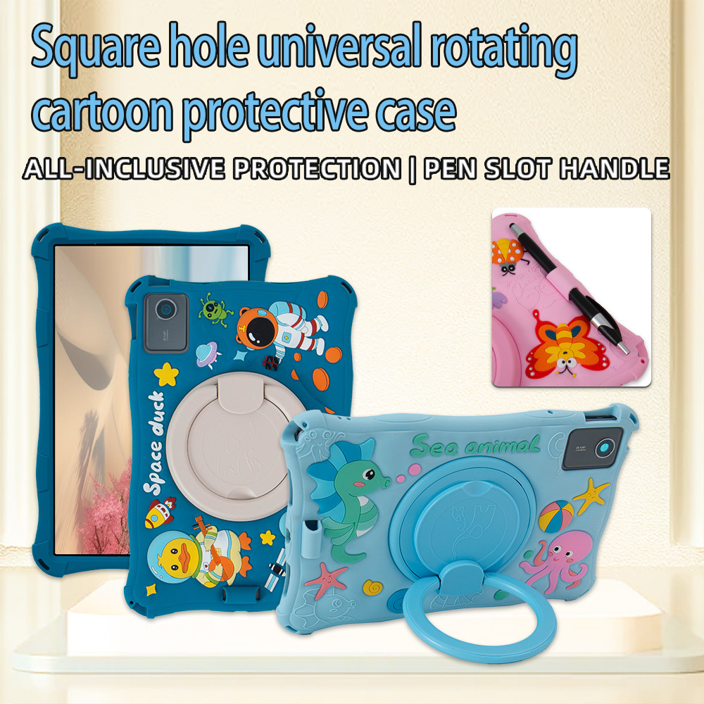 Silicone Rotating Stand Case For Lenovo Tab M11 TB330FU 11 2024 Xiaoxin Pad 11 K11 B11 11inch ...