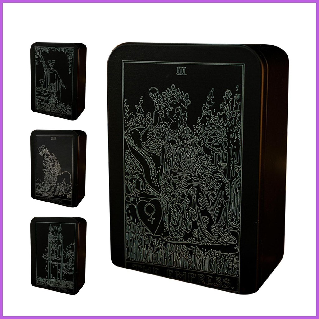 Tarot Card Storage Box Metal Deck Display Case Lightweight Storage Box ...