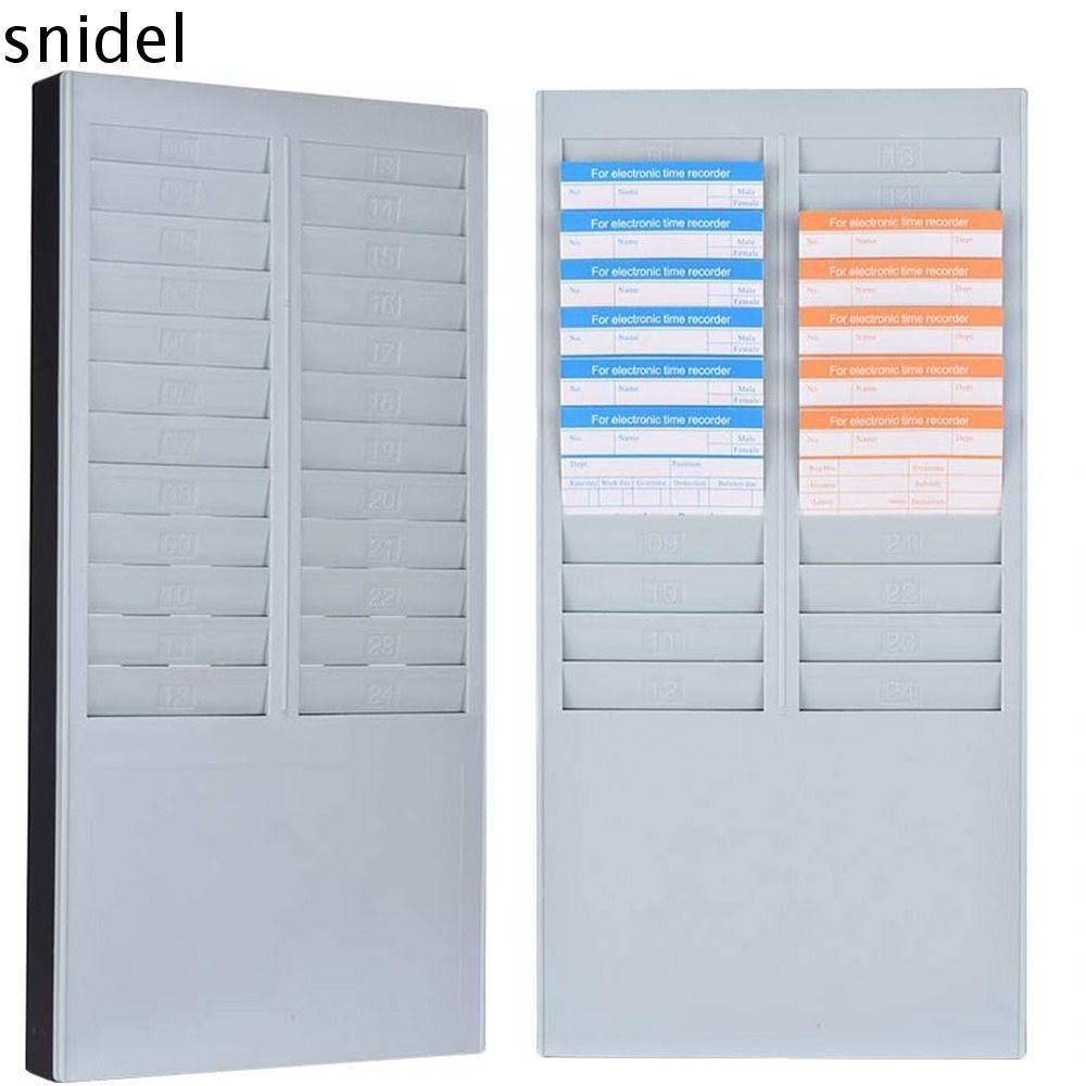 SNIDEL Time Card Organizer Holder, Wall Mounted Plastic Time Card Rack ...