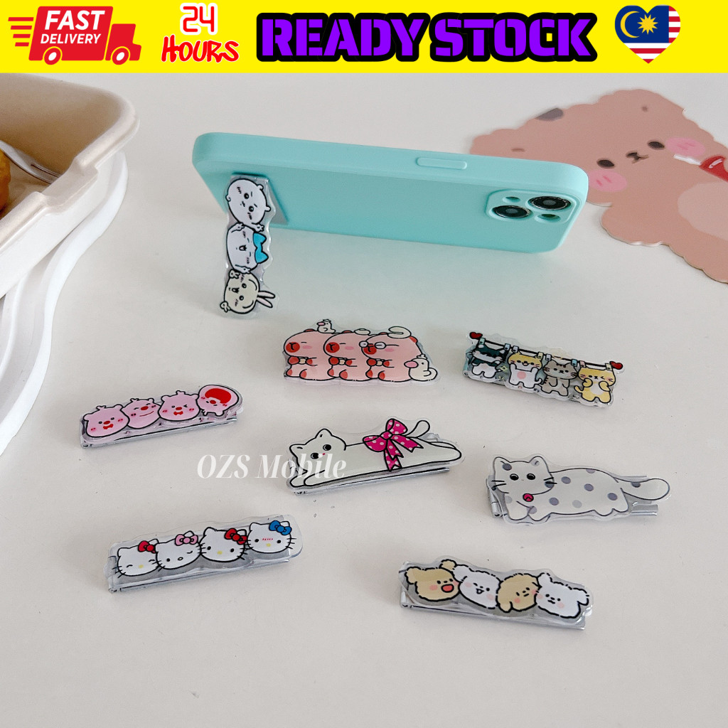 Metal mini stand cartoon holder phone stand DIY stick horizontal ...