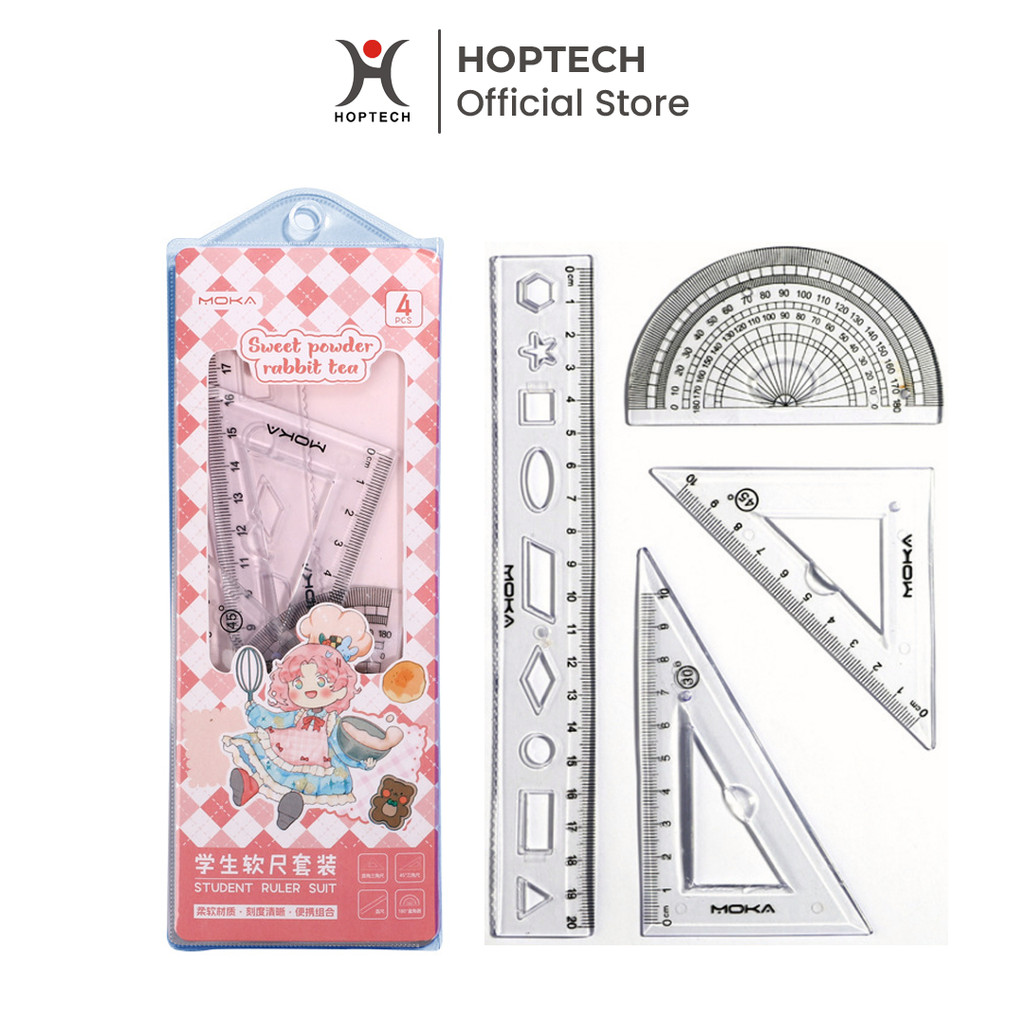 Hoptech - Children's Fancy Bow and Straight Triangle Ruler / Premium ...