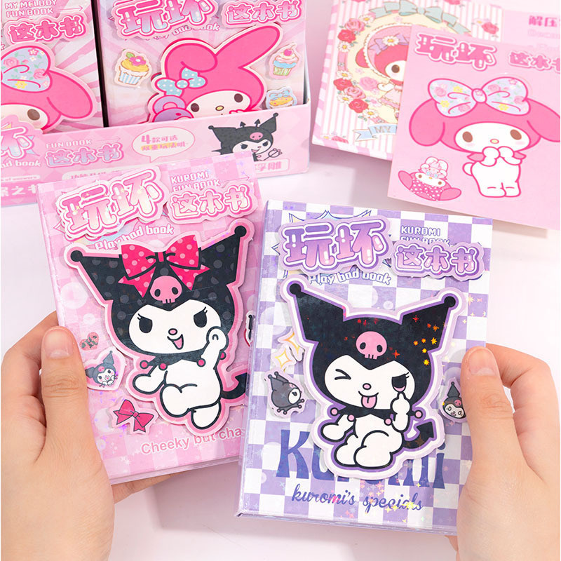 Kuromi Melody Playbook Stress Relief Journal Fun Cute Notebook Hand ...
