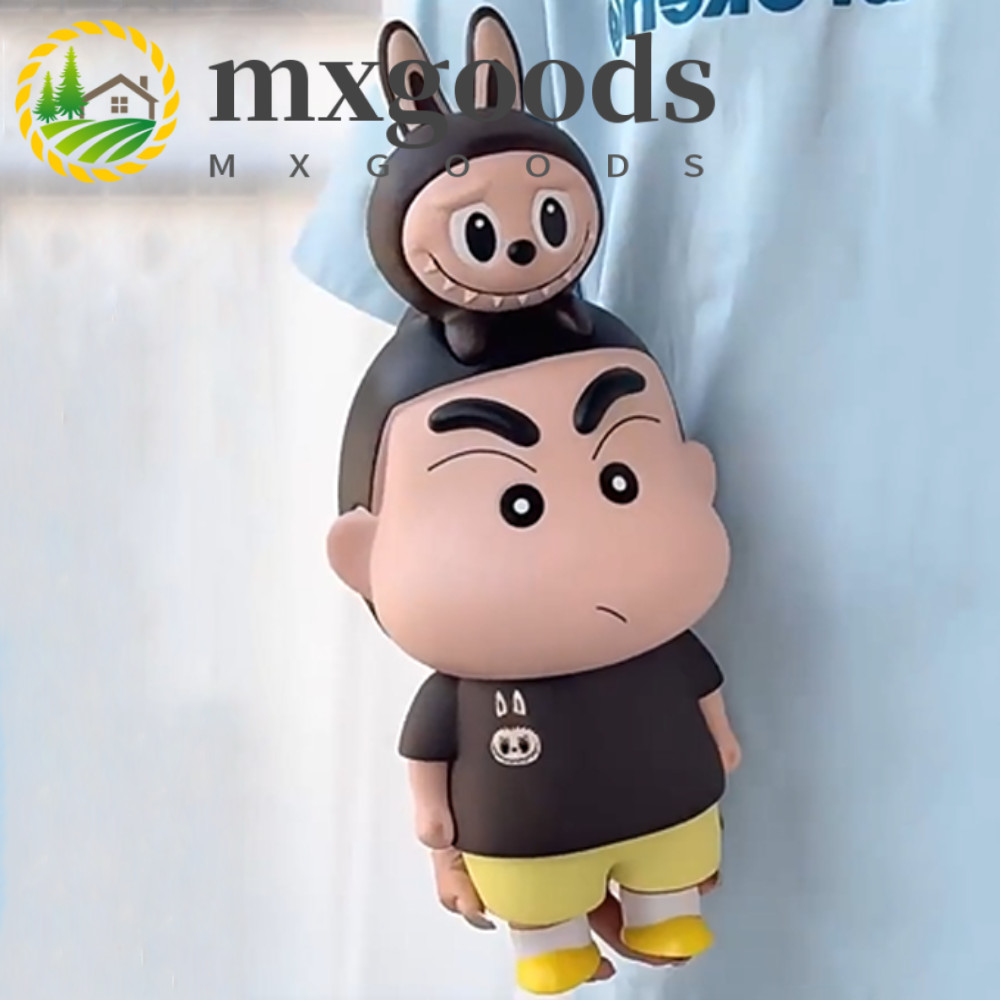MXGOODS Labubu Crayon Shin-Chan Model, Desk Decor Anime Labubu Crayon ...