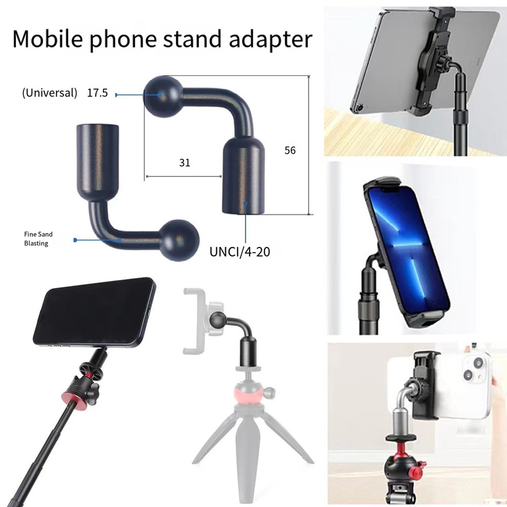Multi-functional cell phone stand tablet clamp nut ball 1/4 interface ...