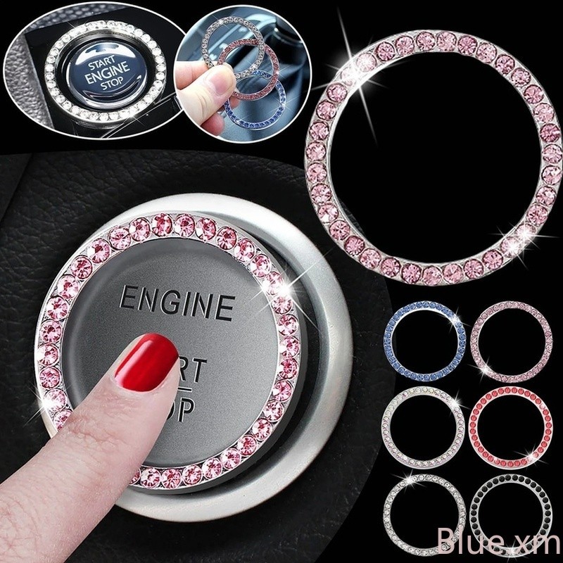 CarUniversal Car One-key Start Button Diamond-encrusted Decorative ...