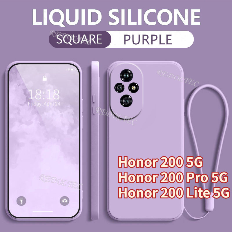 Casing Honor 200 200 Pro 200 Lite 5G Matte Soft Case With Lanyard ...