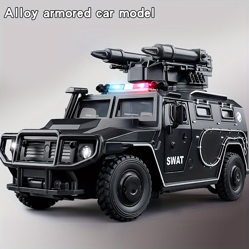 1:24 Scale Metal SWAT Armored Buggy Model with Manual Pullback Function ...