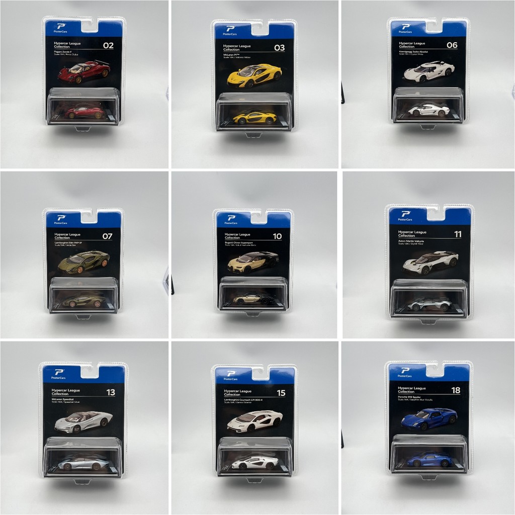 American Version Wall Card PosterCars 1/64 Alloy Car Model Supercar Set ...