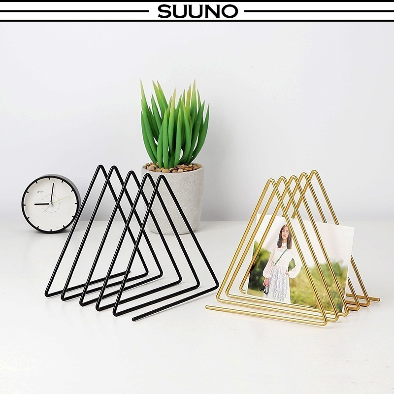Magazine storage rack creative book stand metal books Triangle Shelf ...