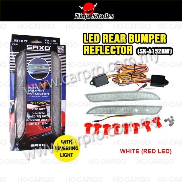 HONDA CRZ , INSIGHT , JAZZ , CRV , ODDESSY LED REAR BUMPER REFLECTOR ...