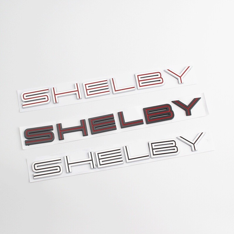 SHELBY letter emblem for Ford Mustang Hood bonnet logo Front badge Rear ...