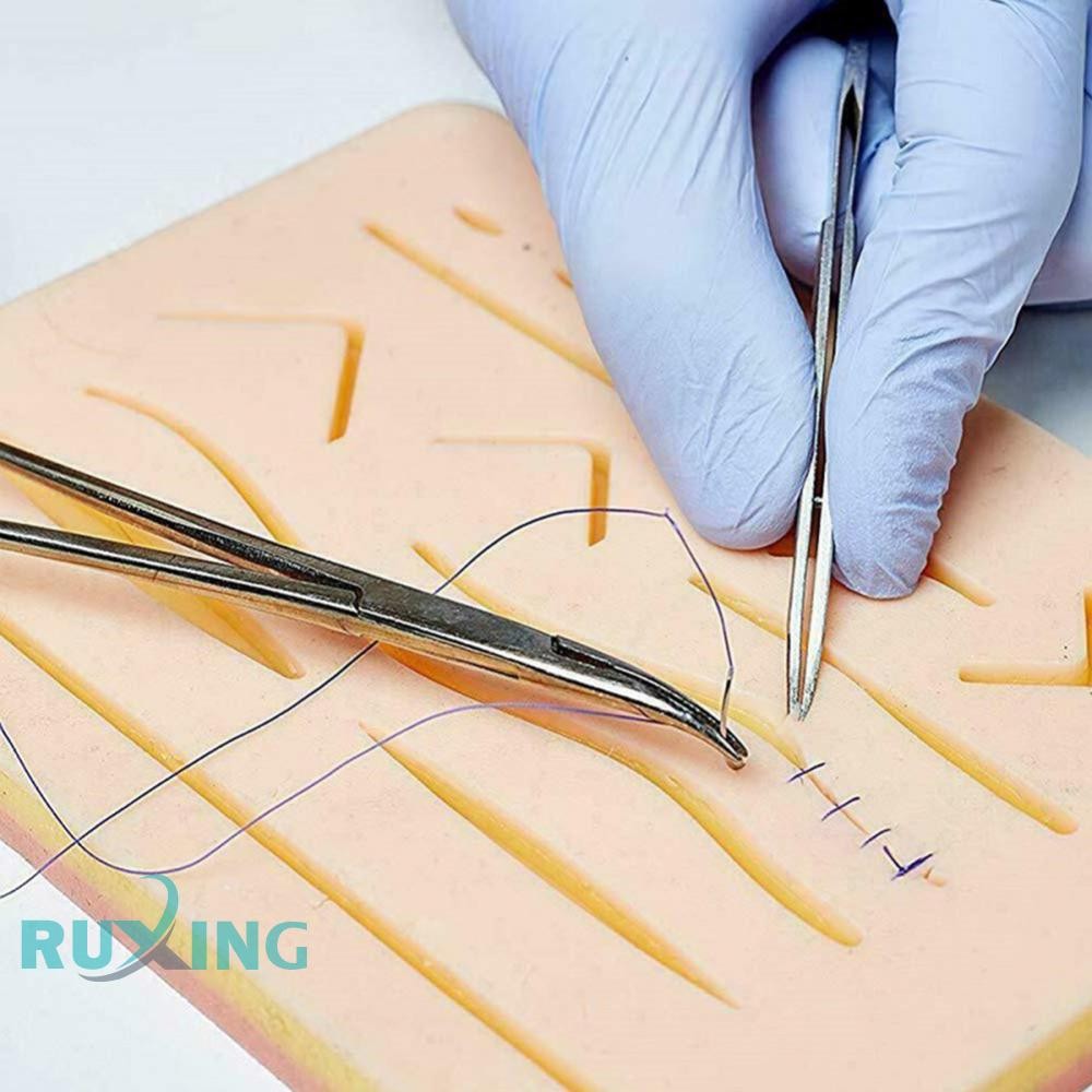 3/0 Monofilament Needle Suture with Silicone Suture Practice Mat Nylon ...