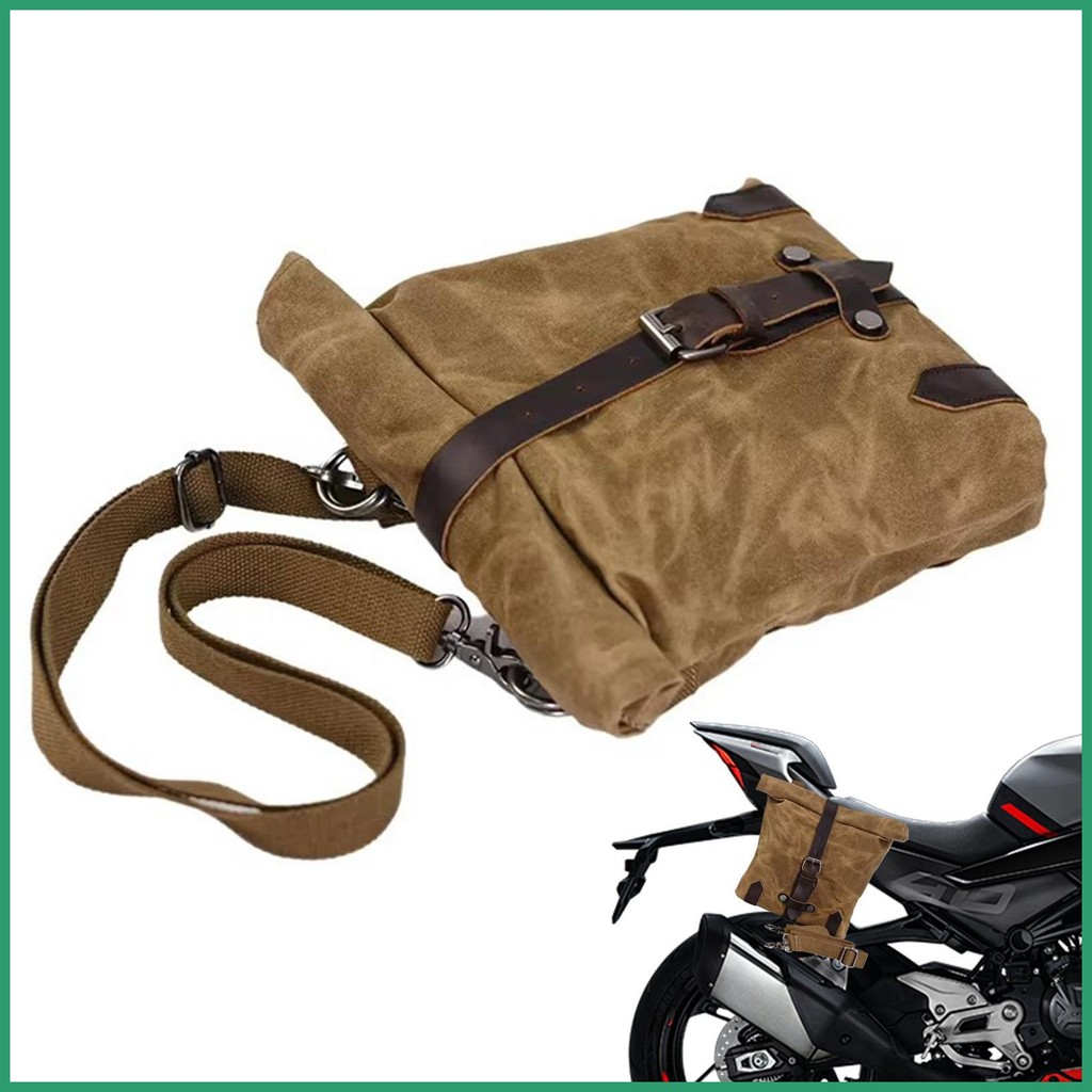 Motorcycle Luggage Bag Waterproof Motorcycle Tool Bag Vintage Waxed ...