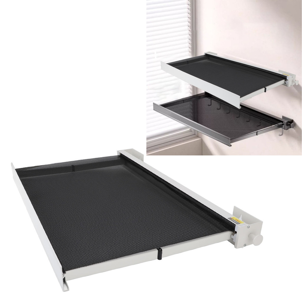 [CSS] Retractable Drying Rack With 8 Hooks Multifunction Wall Mounted ...
