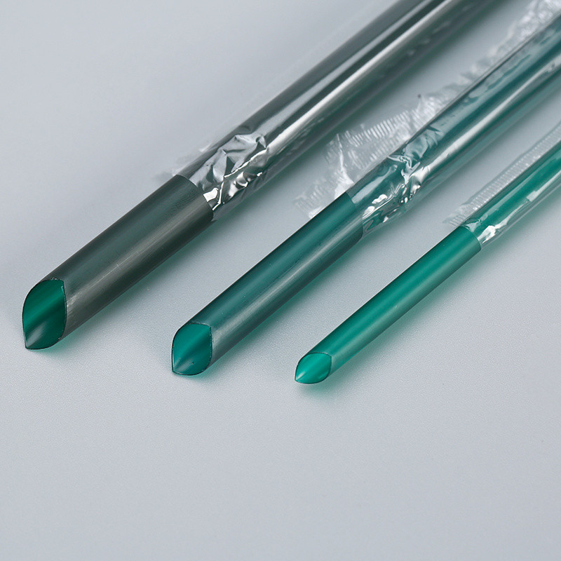 100pieces Dark Green Thick Tube Disposable Straw Single Individual ...
