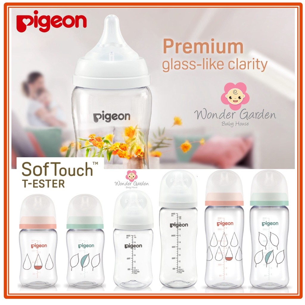 Pigeon SofTouch™ T-Ester Nursing Bottle (Wide-neck | Botol Susu | 200ml & 300ml ) | Shopee Malaysia
