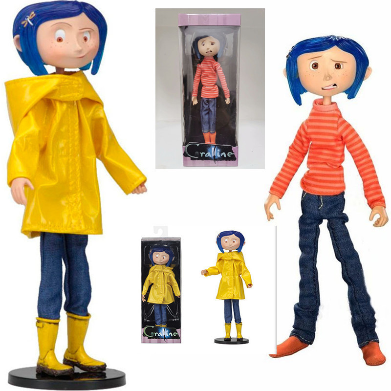 NECA Caroline Doll, Coraline Doll in Rain Coat Action Figure Model ...