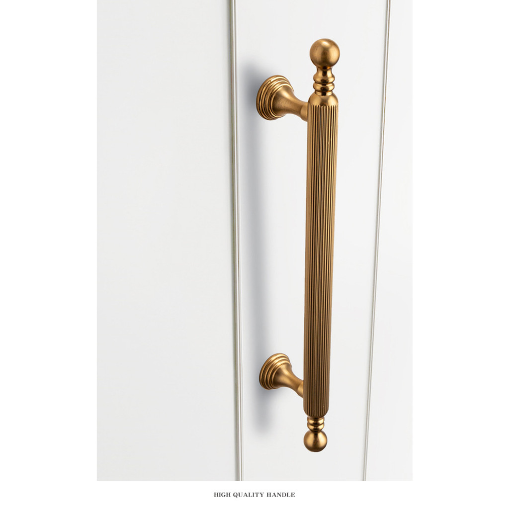 Gold French Cabinet Door Handle European Wardrobe Drawer Handle Single ...