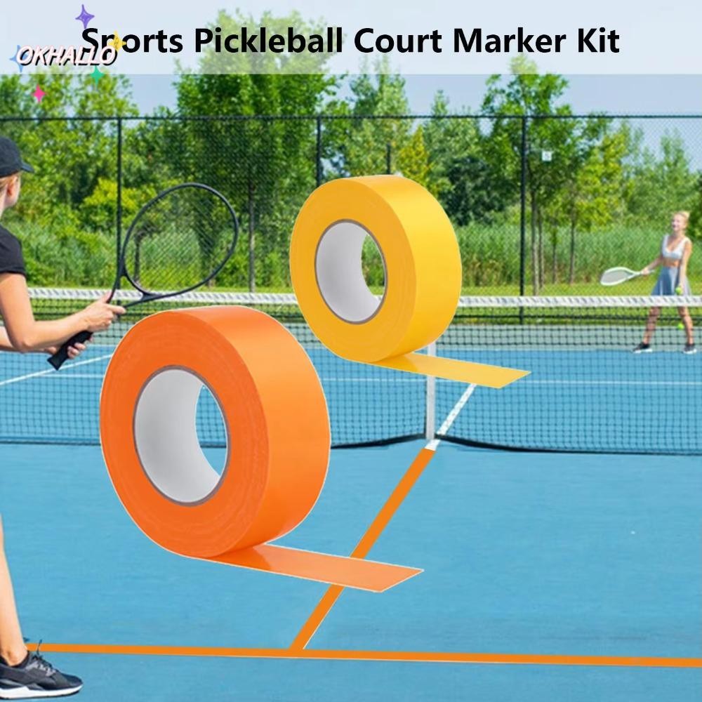 OKHALLO Pickleball Court Marking Tape, Multifunctional Weather ...