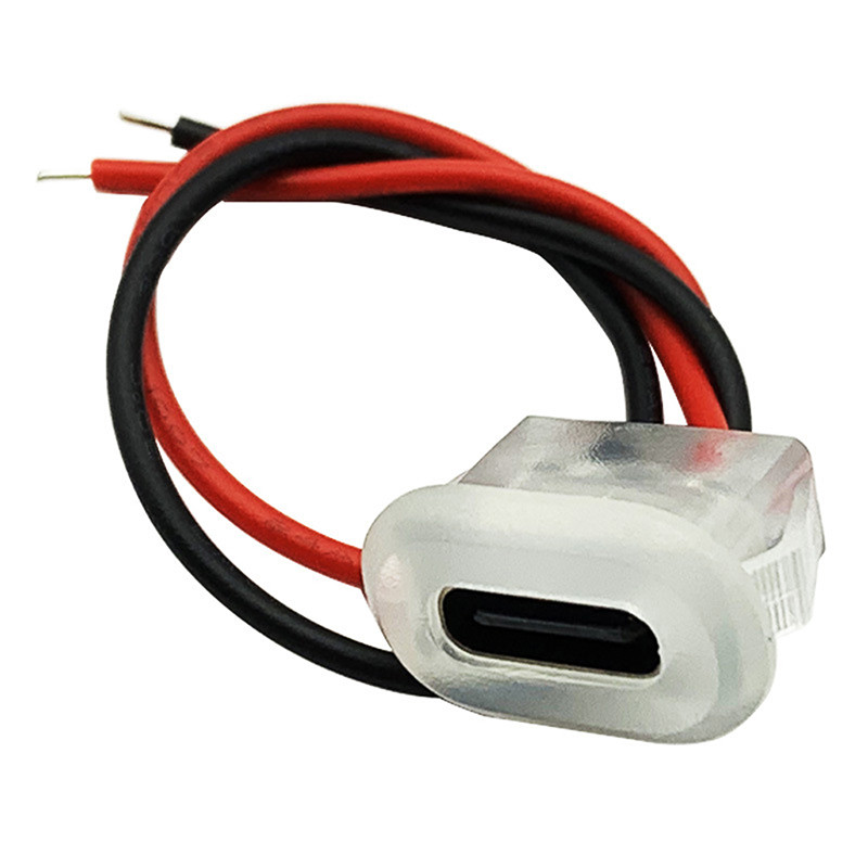 guyumao 2pin USB Type C Input Type Charging Socket With LED Lights ...