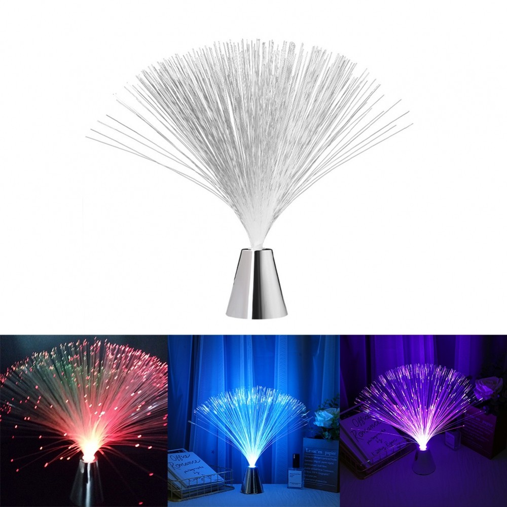 Fibre Optic Light Multicolor Night Nylon Fronds 3 X AAA Color Changing ...
