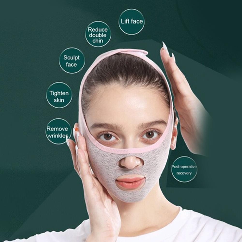 V Line Shaping Mask Face Slim Face Bandage Firming Carving Double Face ...