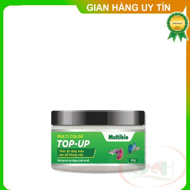 Multi Color Top Up fish food 50 gram jar of floating bran to increase ...