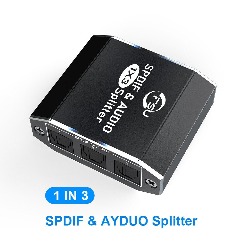 Pemisah Audio Optik 1 Dalam 3 Keluar Pemisah Audio S-PDIF TV PS5/Xbox ...